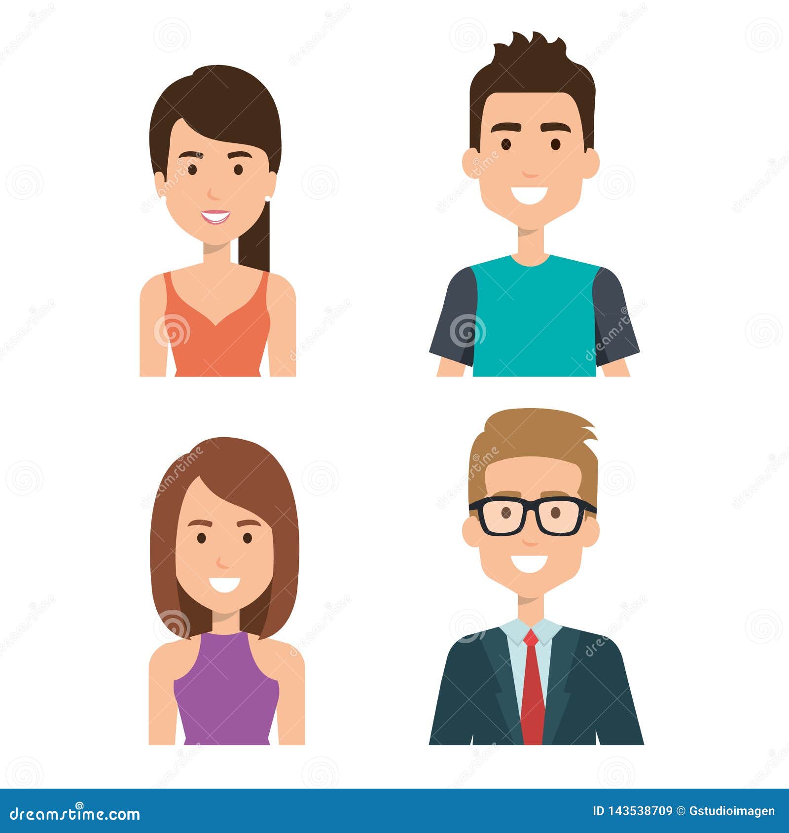Young people group avatars stock vector. Illustration of concept ...