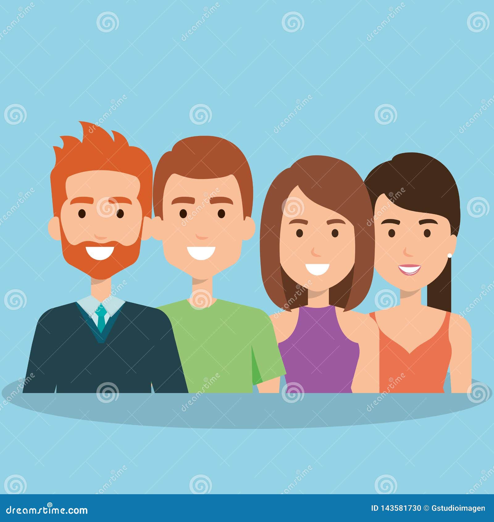 Young people group avatars stock vector. Illustration of graphic ...