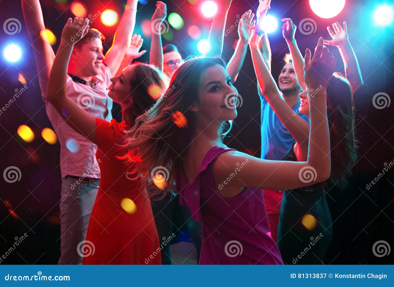 Young People Having Fun Dancing Stock Image - Image of dance, happiness ...