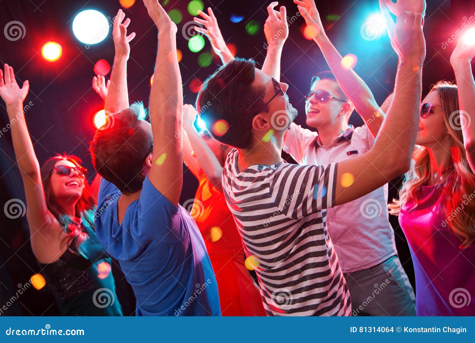 Young People Having Fun Dancing Stock Photo - Image of copy, multi ...