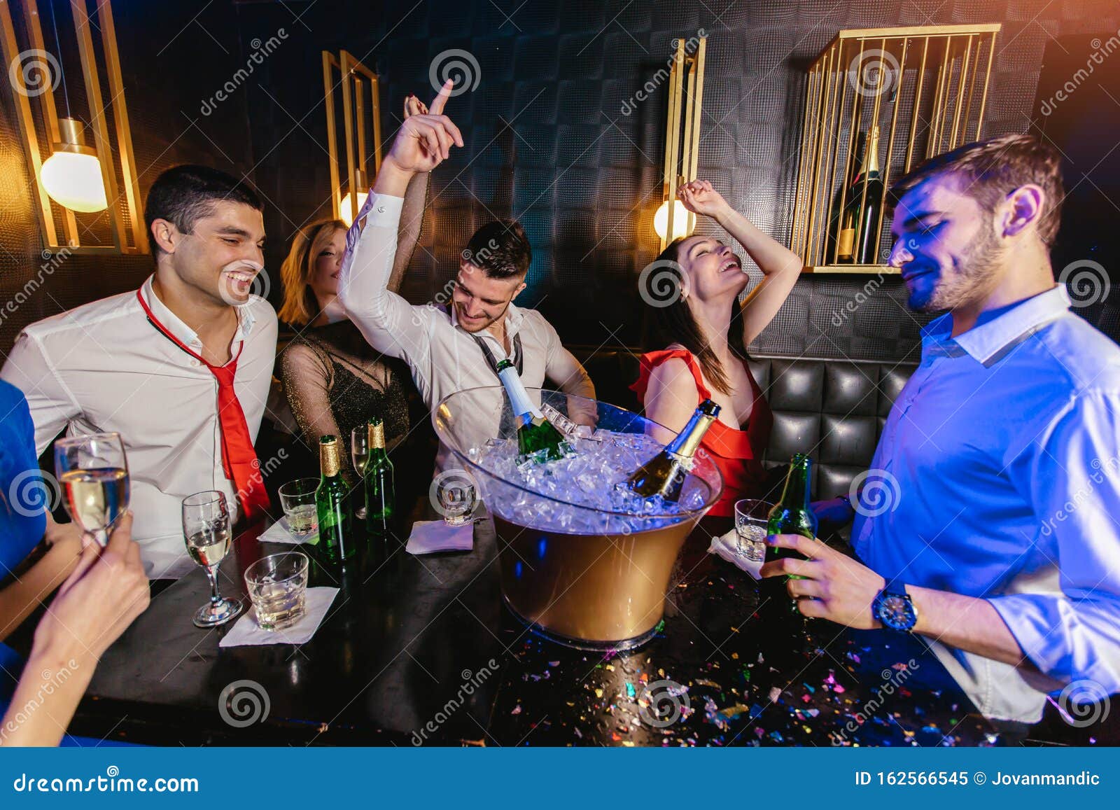 Young People Having Fun at Nightclub Stock Image - Image of drink ...