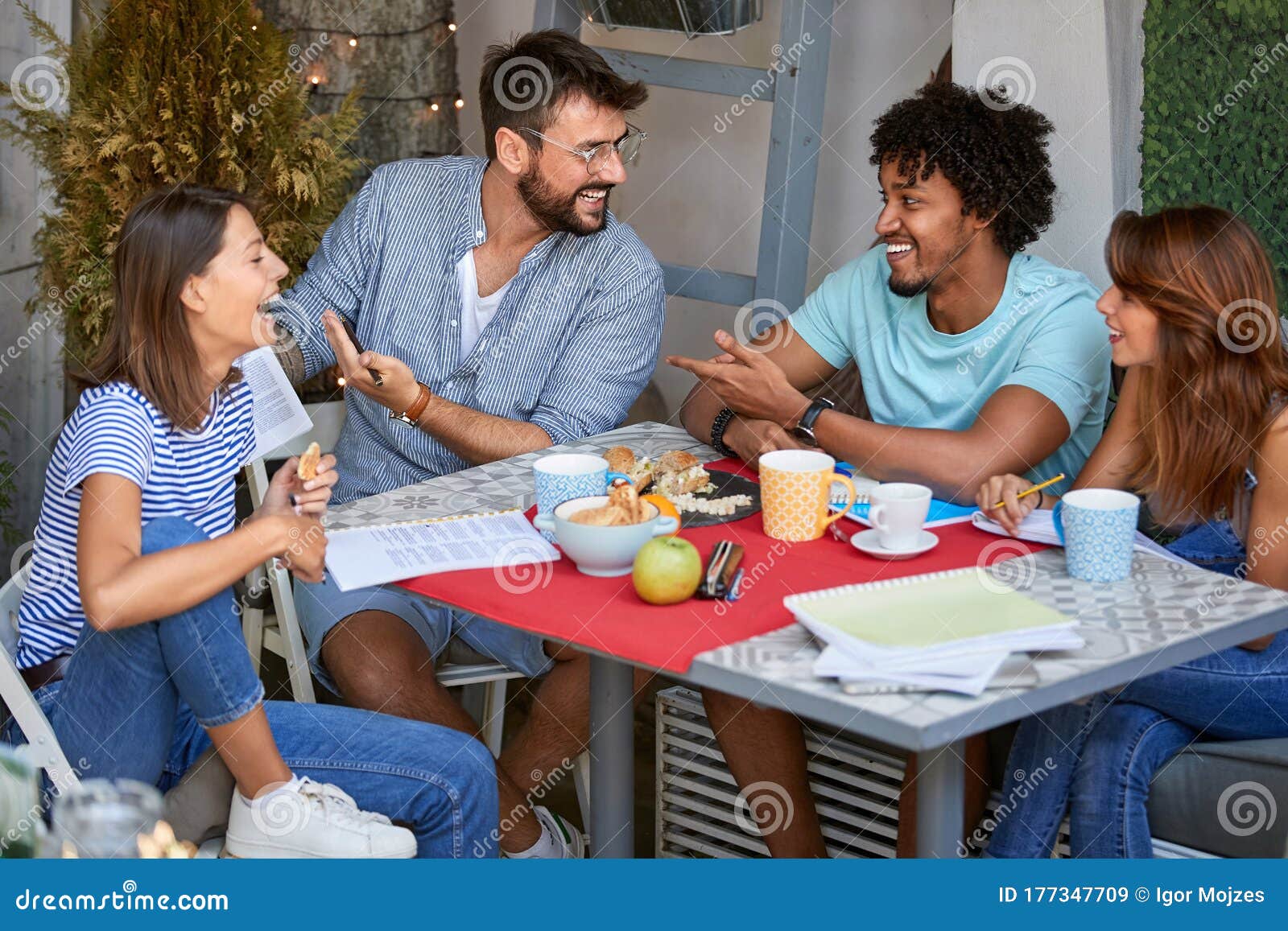 Young People Learning Together Stock Image - Image of business ...