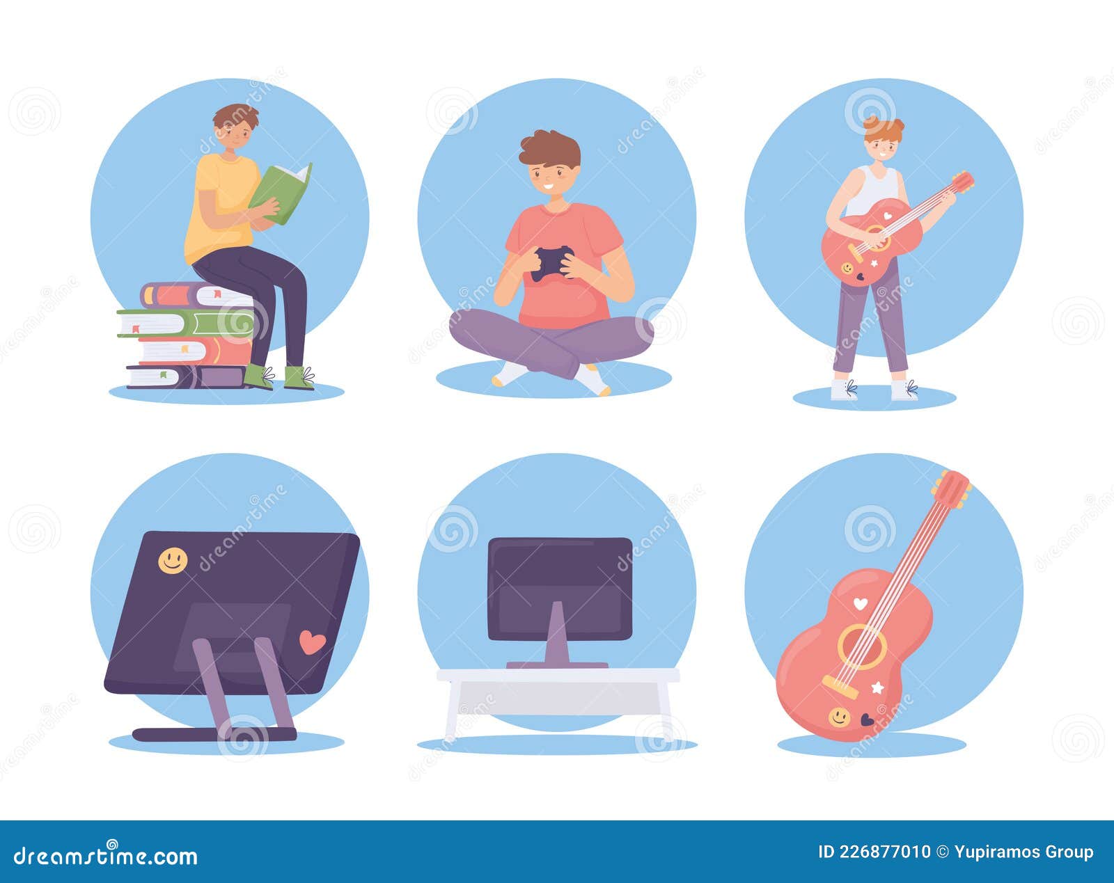 Young people learning stock vector. Illustration of school - 226877010