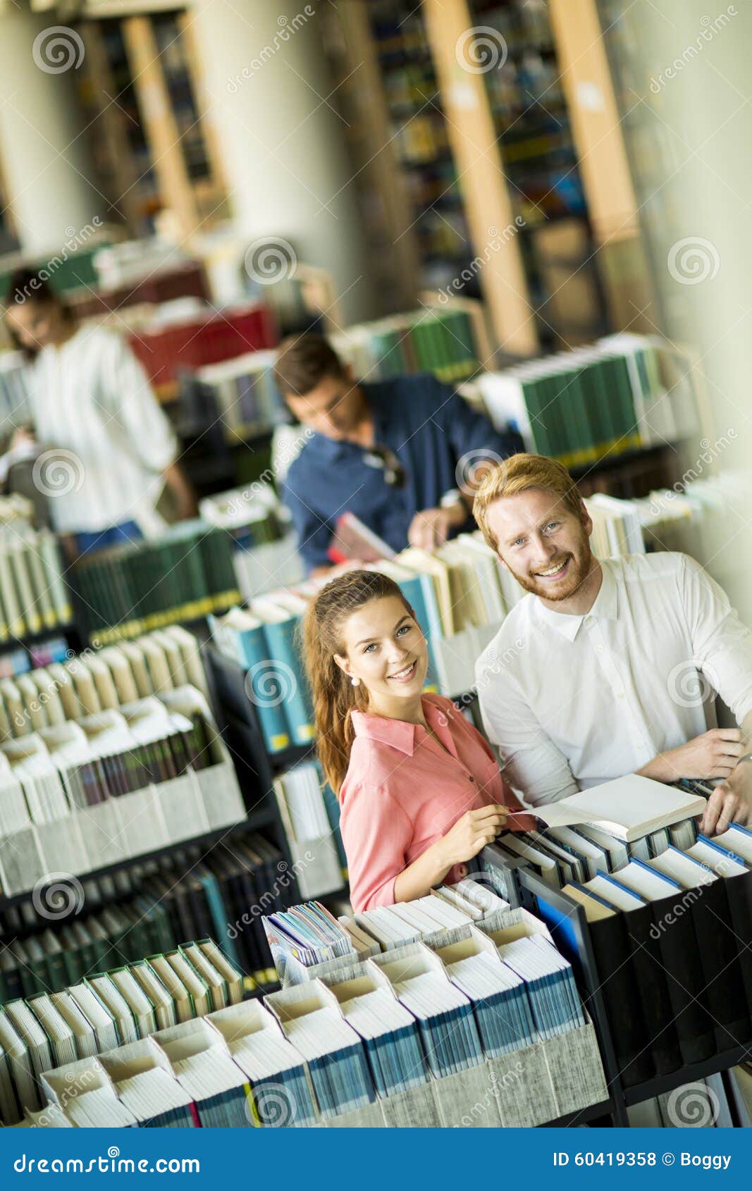 Young People in the Library Stock Photo - Image of university, learning ...