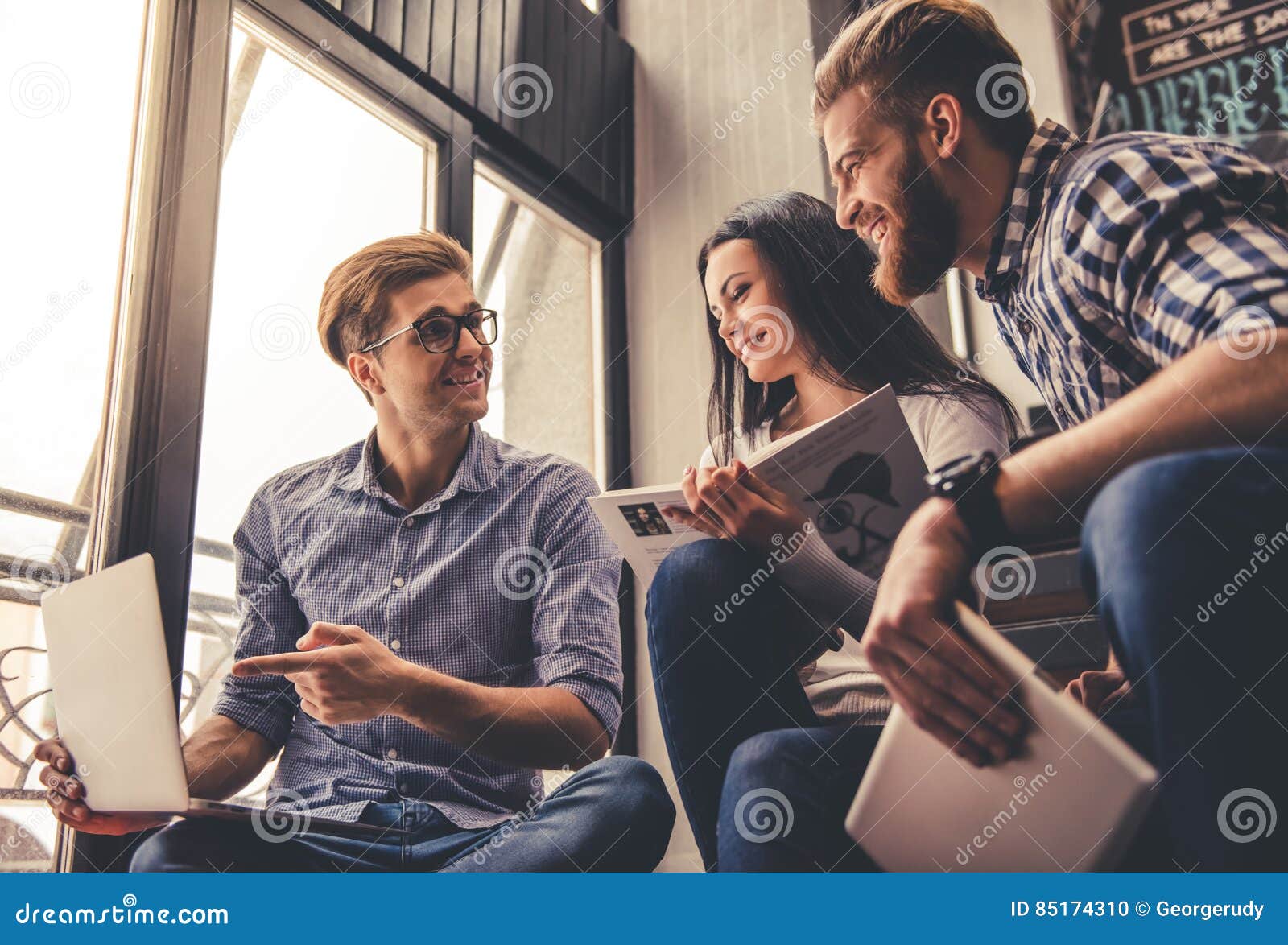 Young People in the Library Stock Photo - Image of library, learn: 85174310