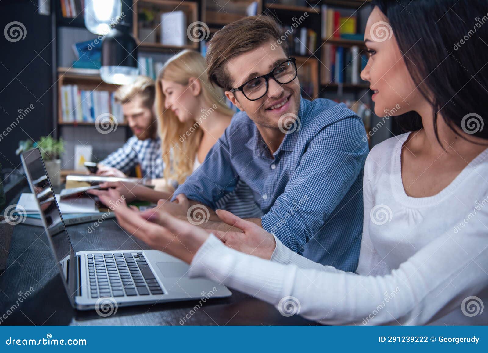 Young People in the Library Stock Photo - Image of office, lifestyle: 291239222