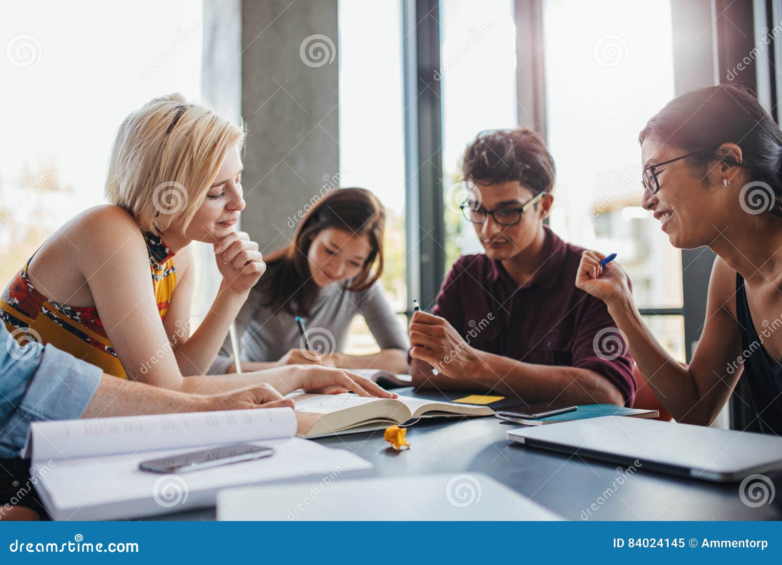 High School Students Working