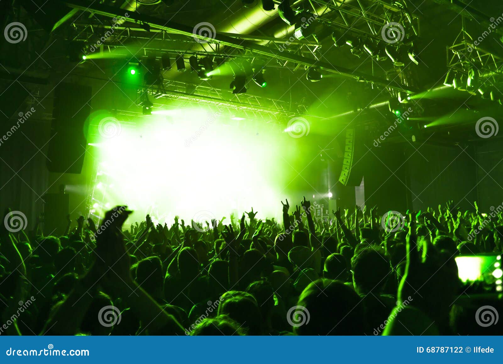 Young People at Live Music Concert Stock Photo - Image of crowd, live ...