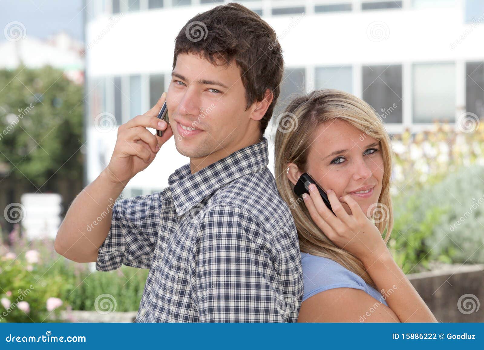 Young People with Mobile Phone Stock Photo - Image of social, addict ...