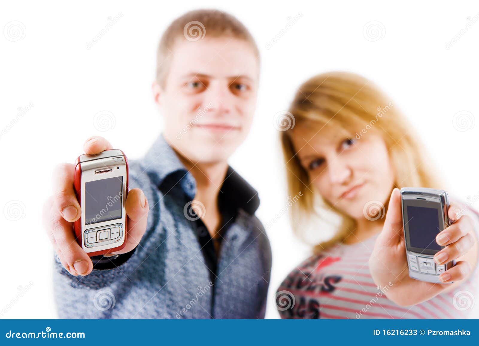 Young People with Mobile Phones Stock Image - Image of adults, laughing ...