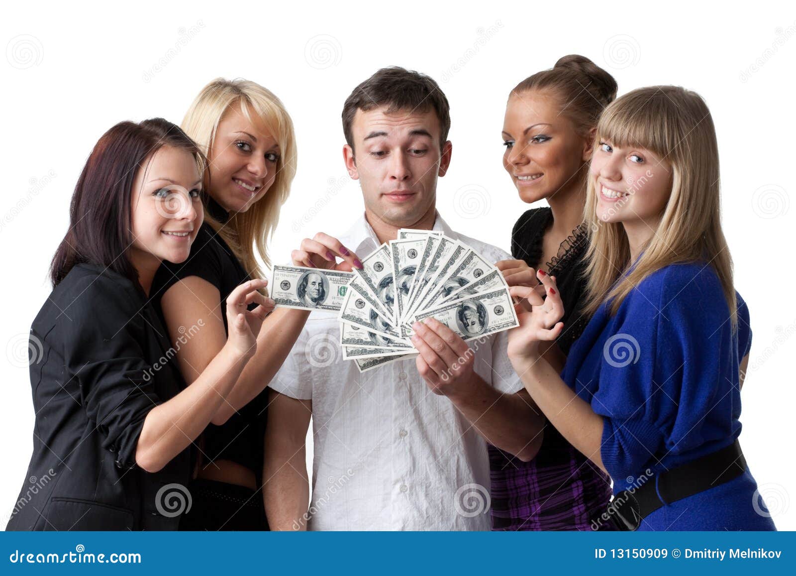 Young People With Money Royalty Free Stock Images - Image: 13150909