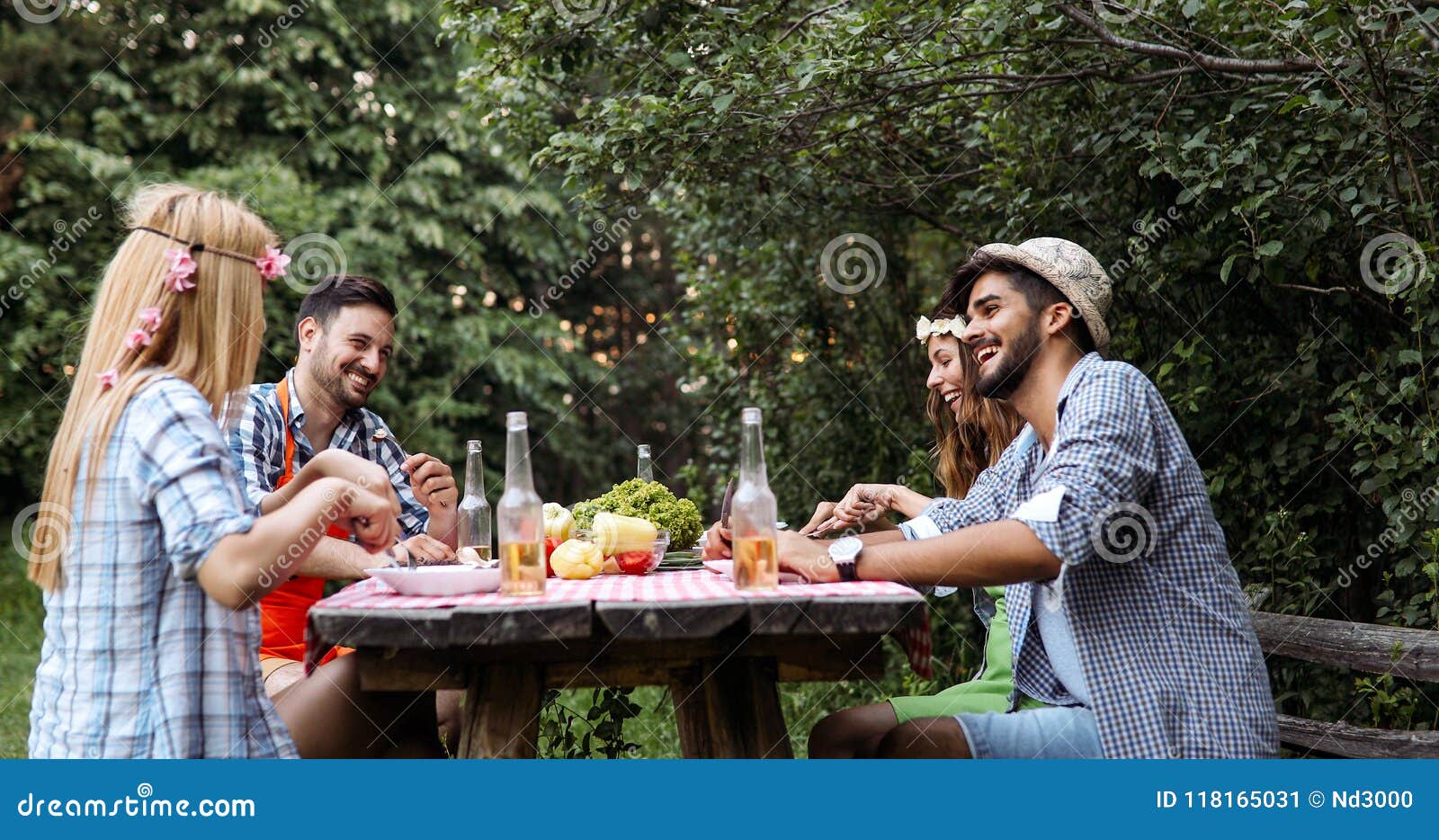 Young People in Nature Having Fun Stock Image - Image of nature ...