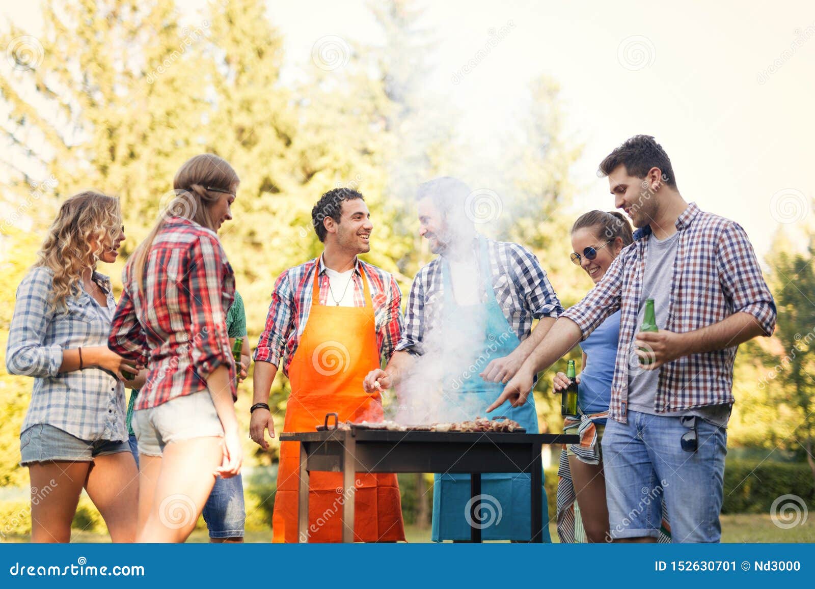 Young and Happy People in Nature Having Fun Stock Image - Image of ...