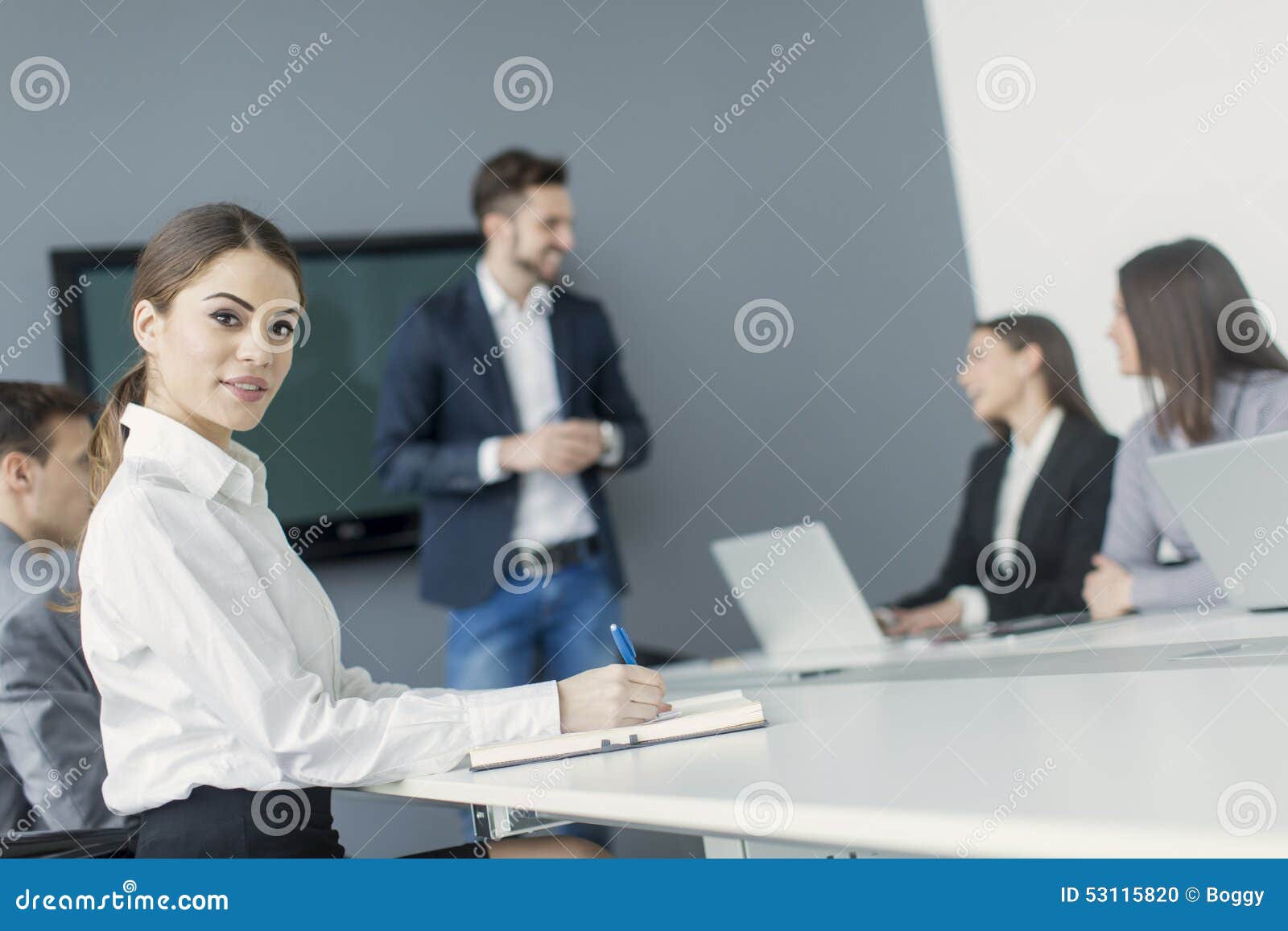 Young people in the office stock photo. Image of success - 53115820