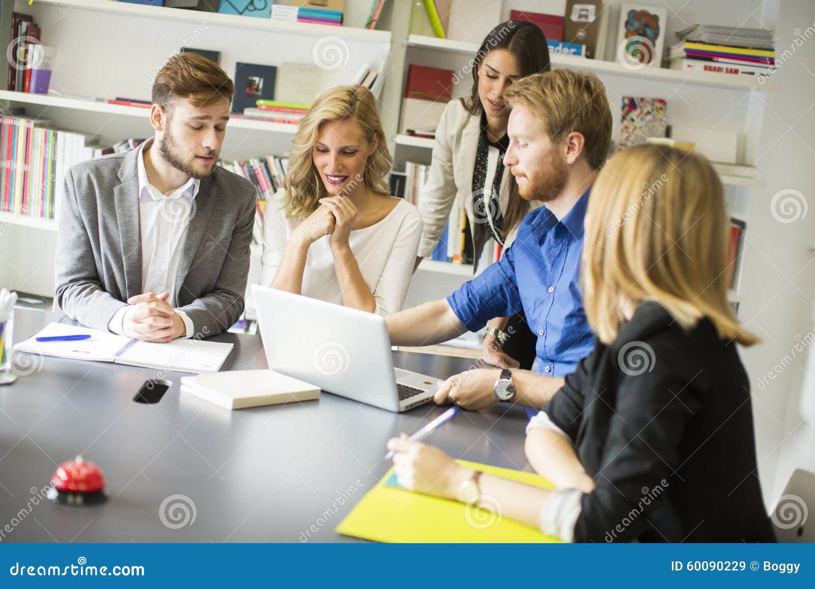 Young people in the office stock image. Image of people - 60090229
