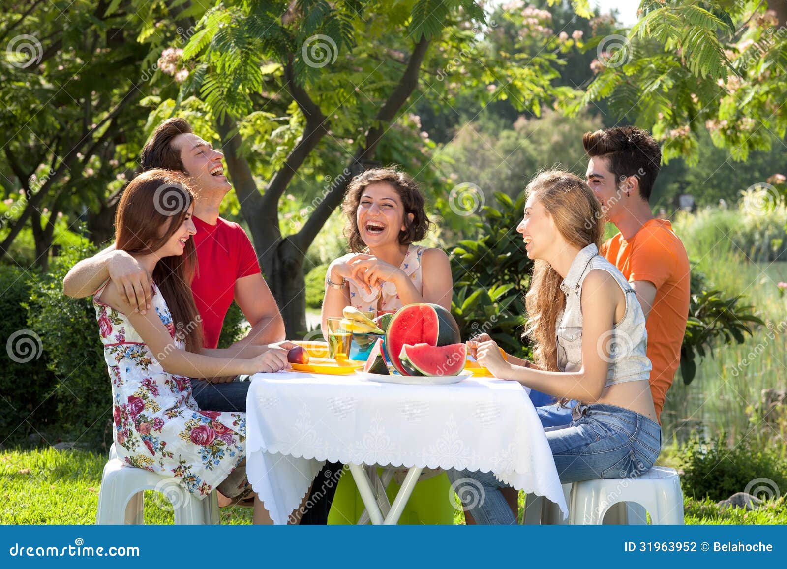 Young people at park. stock photo. Image of outdoors - 31963952