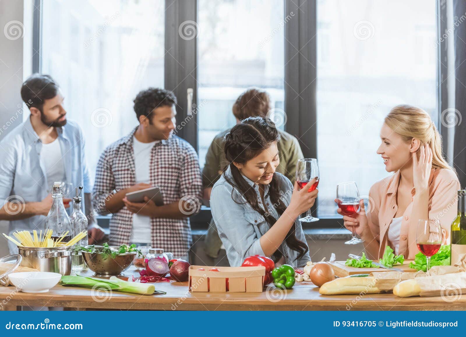 Young People Partying at Home Stock Image - Image of friends, casual ...