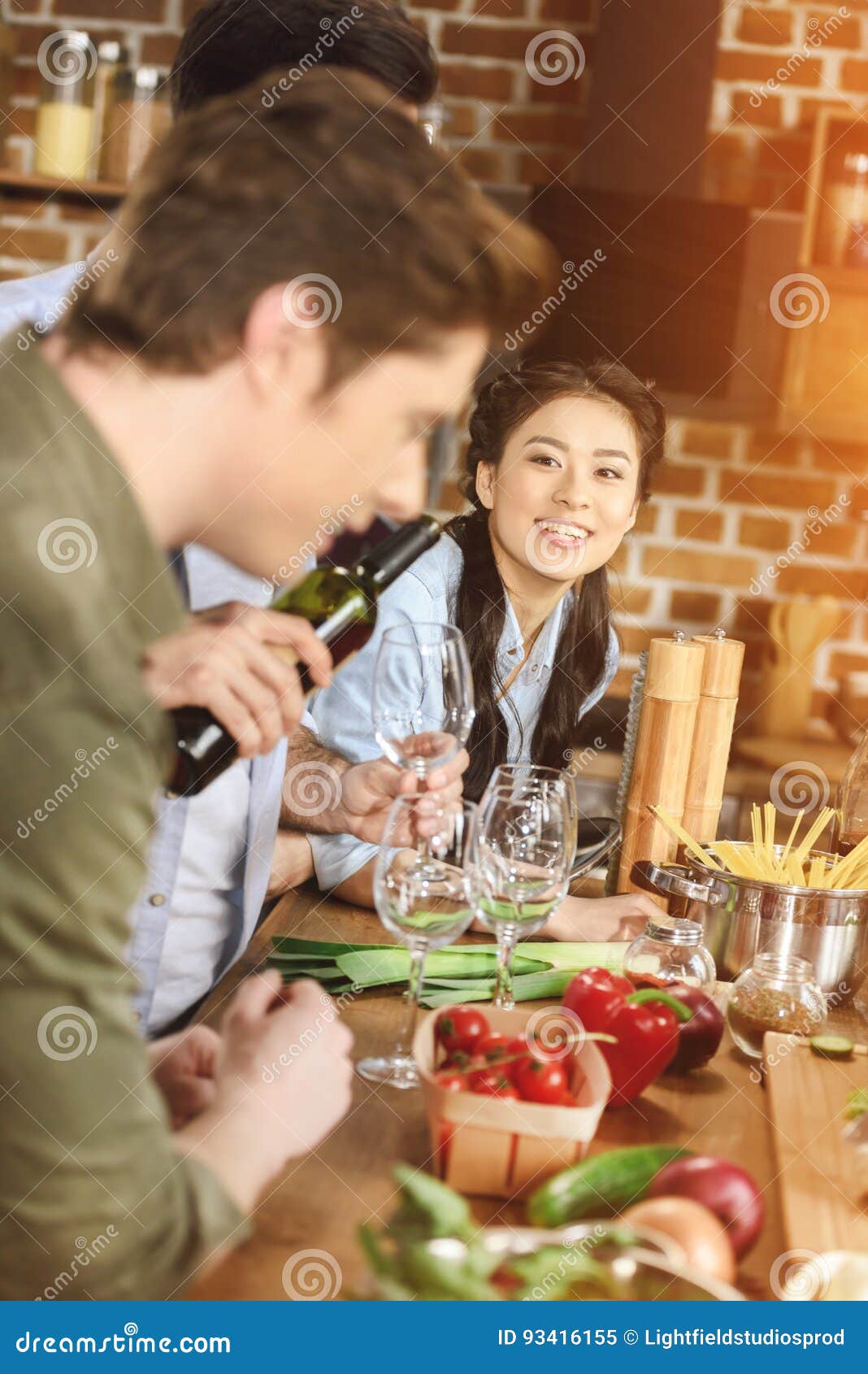 Young People Partying at Home Stock Image - Image of bottle, couples ...