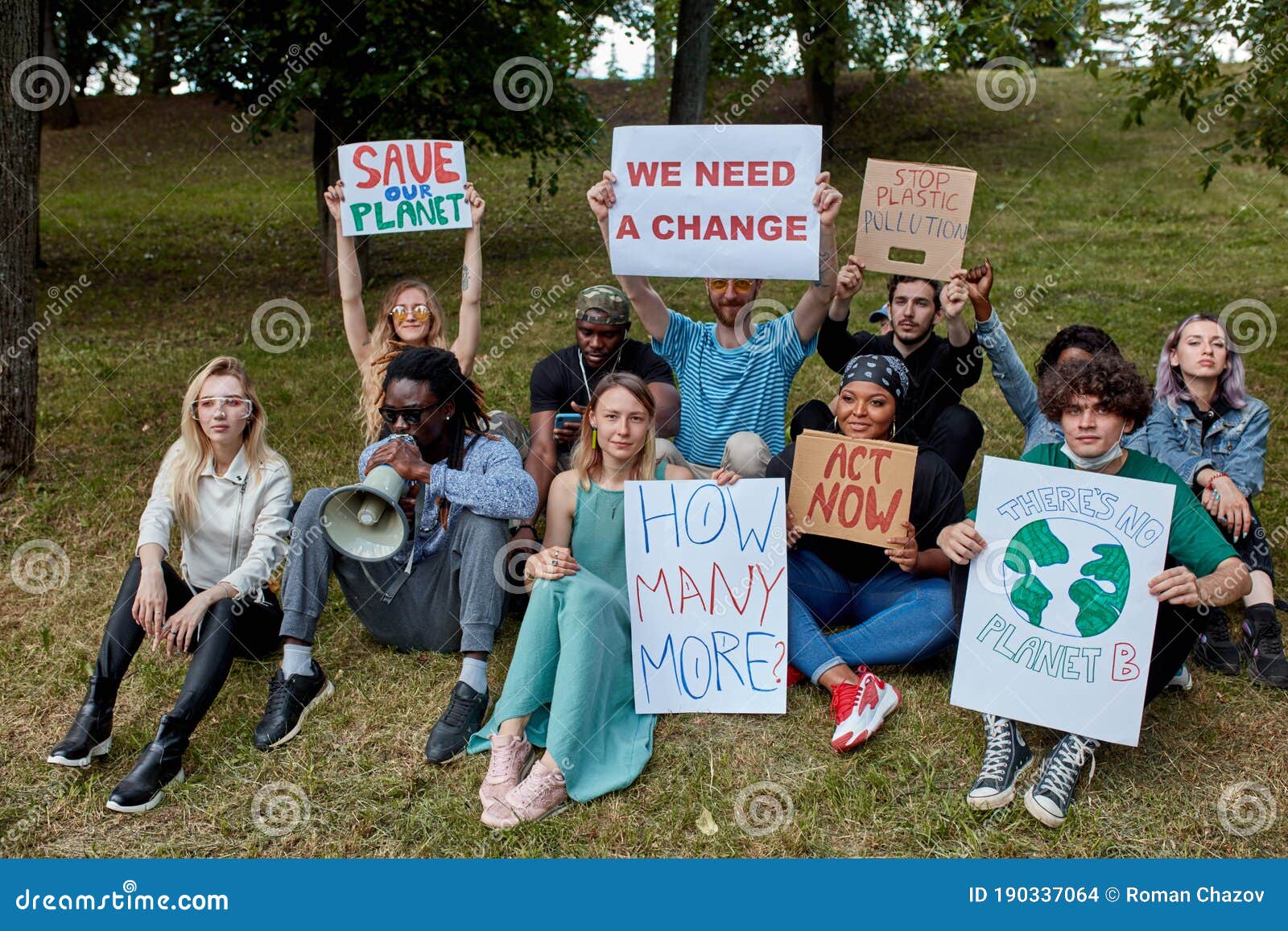 Young People with Placards and Posters on Global Strike for Climate ...