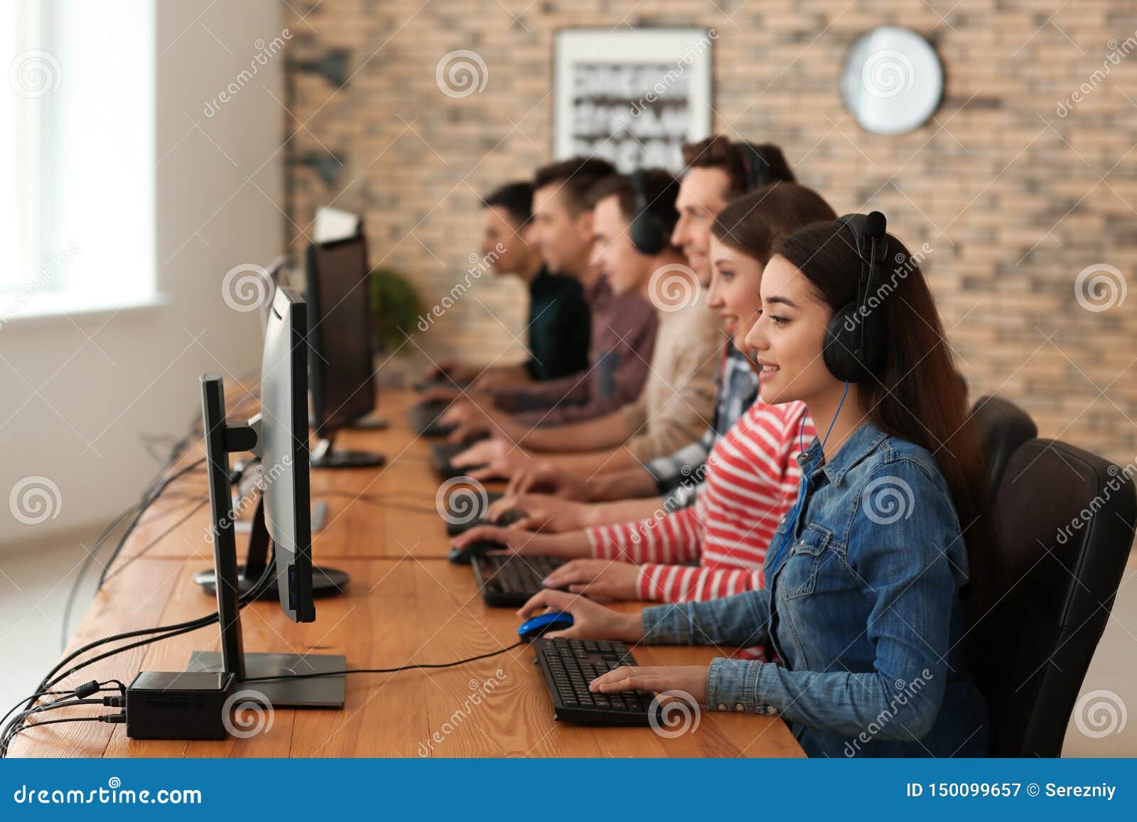 Young People Playing Video Games at Tournament Stock Image - Image of ...