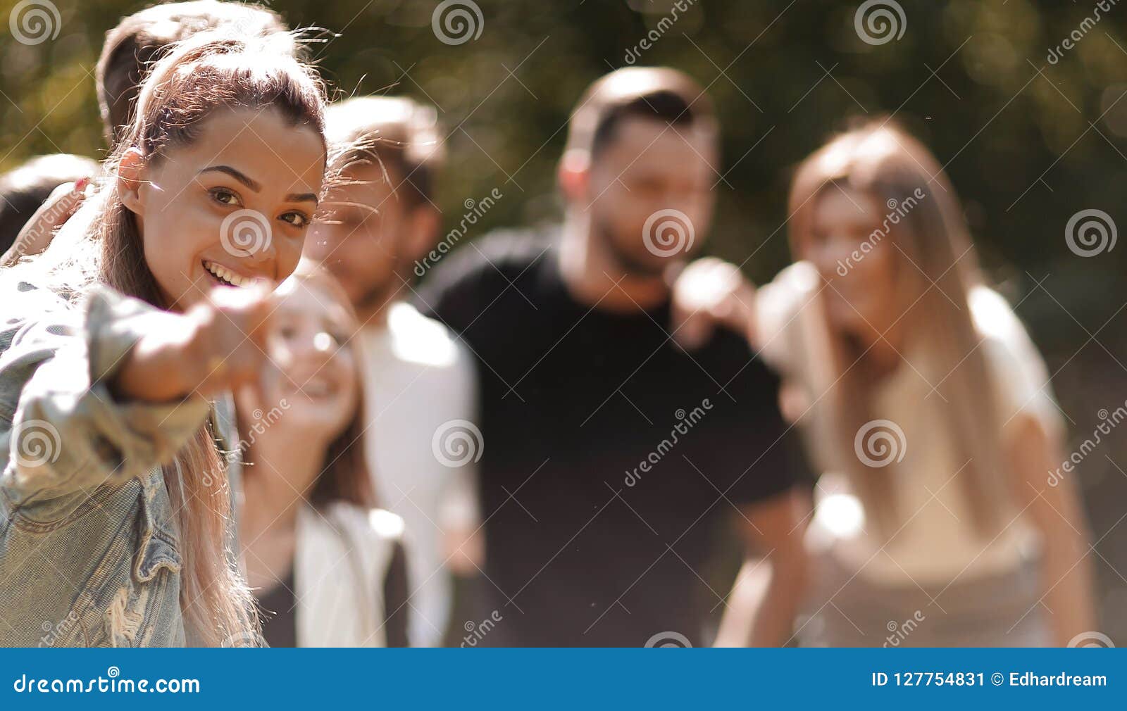Young People Pointing at You Stock Image - Image of girl, happiness ...