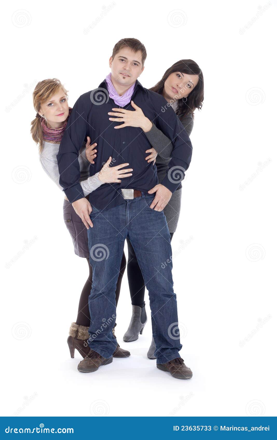 Young People Posing in Studio Stock Image - Image of executive, person ...