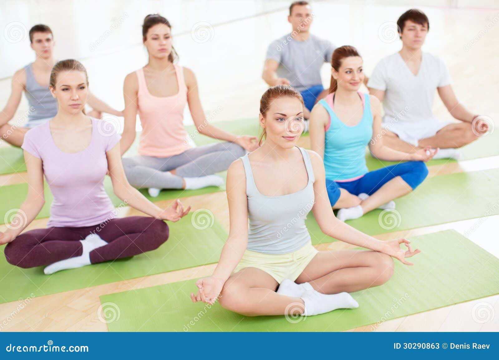 Yoga stock image. Image of meditating, person, young - 30290863