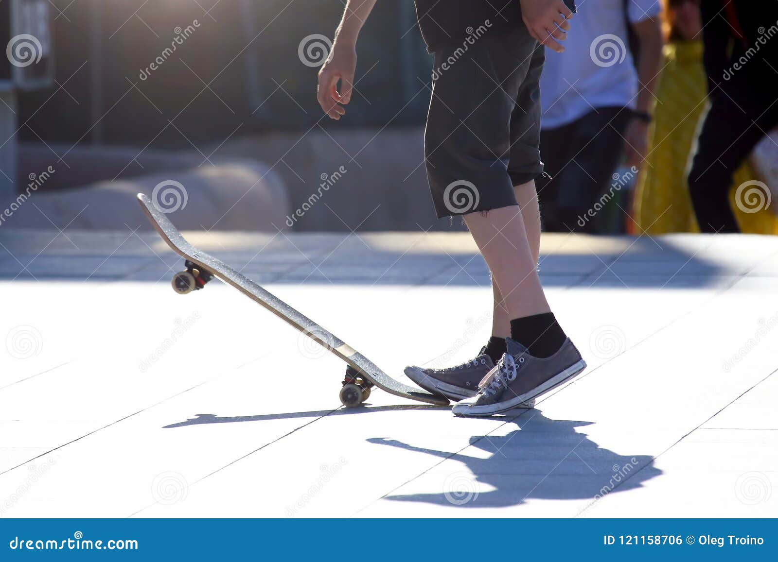 Young People Riding on a Skateboard Stock Photo - Image of skate, jump ...