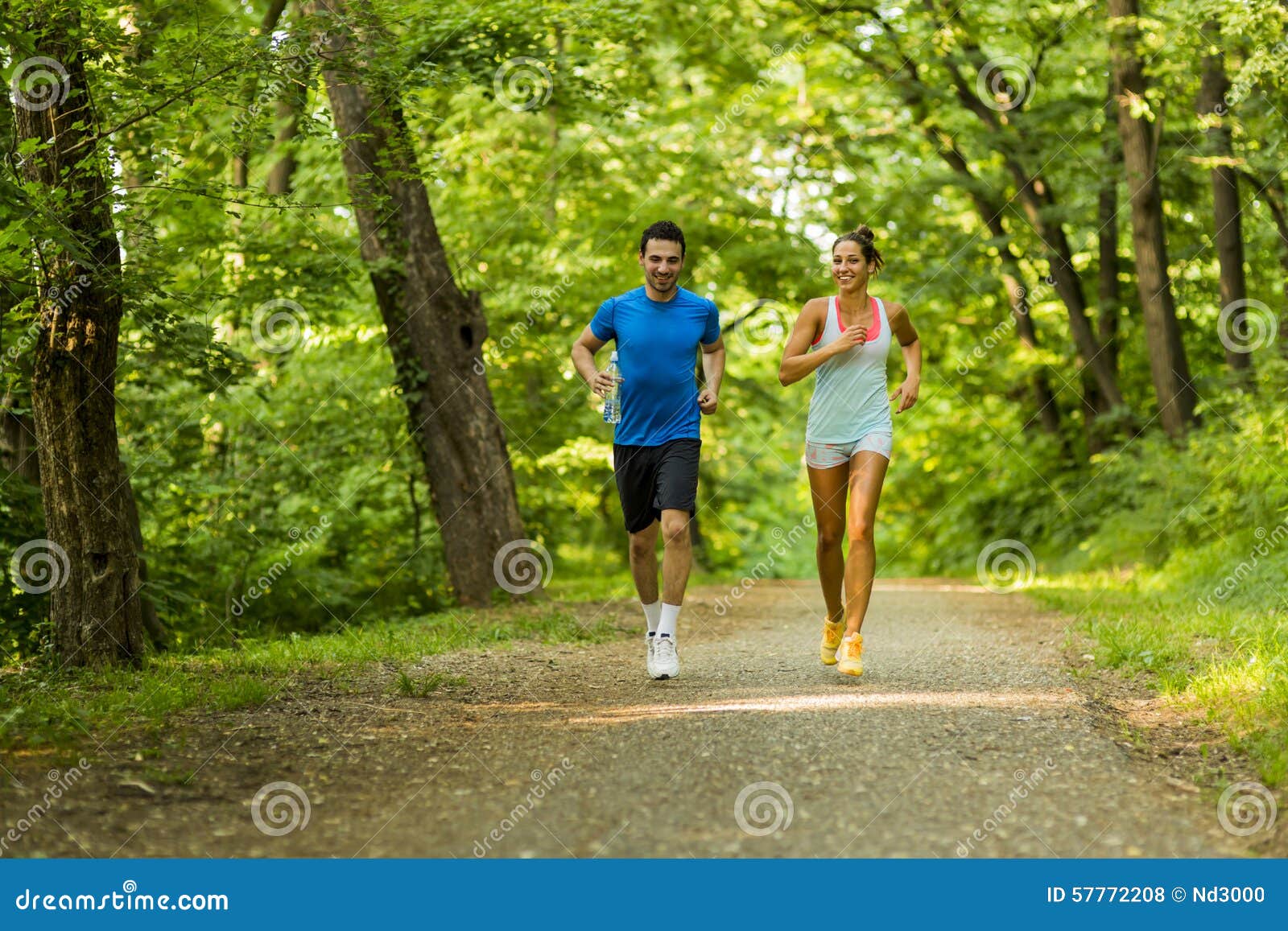 Young People Running in Nature Stock Photo - Image of lifestyle, women ...