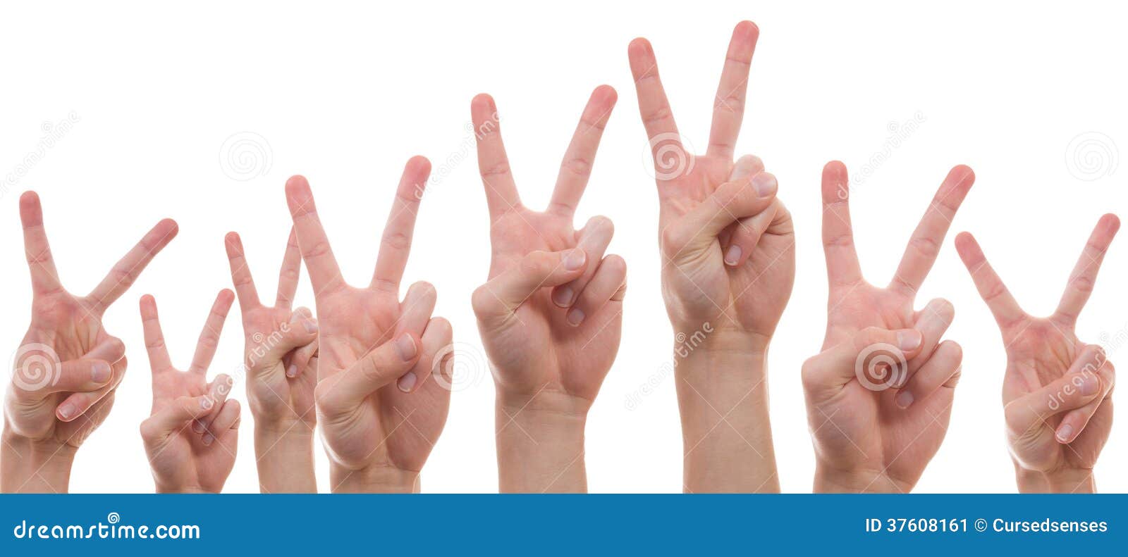Young People Showing the Peace Sign Stock Image - Image of showing ...