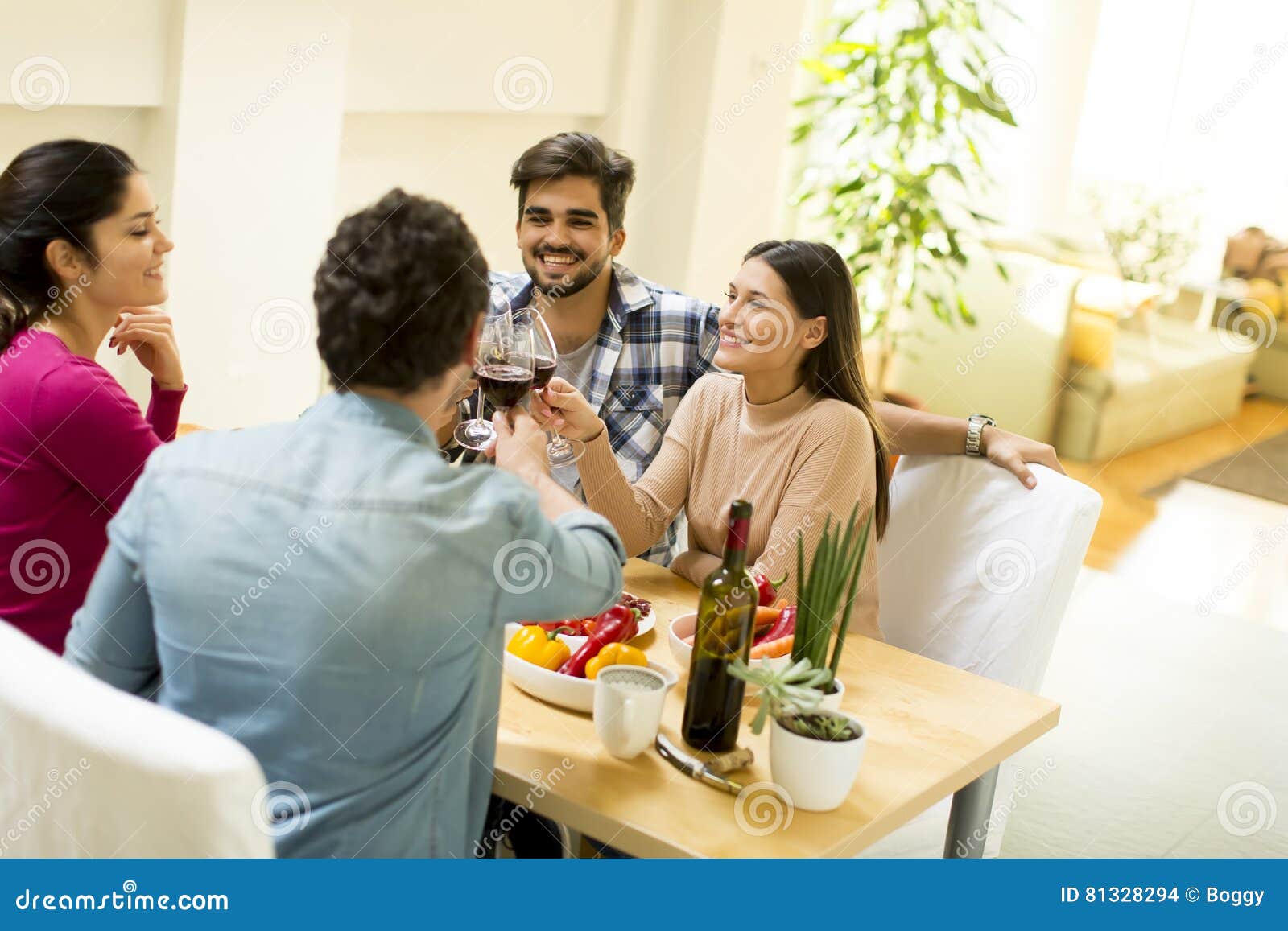 Young People Sitting by the Table Stock Photo - Image of leisure ...