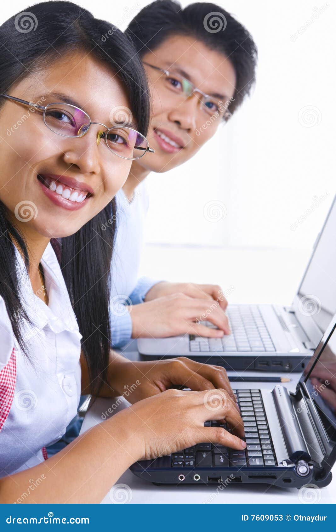 Young People Smiling To Camera Stock Image - Image of focus, asian: 7609053