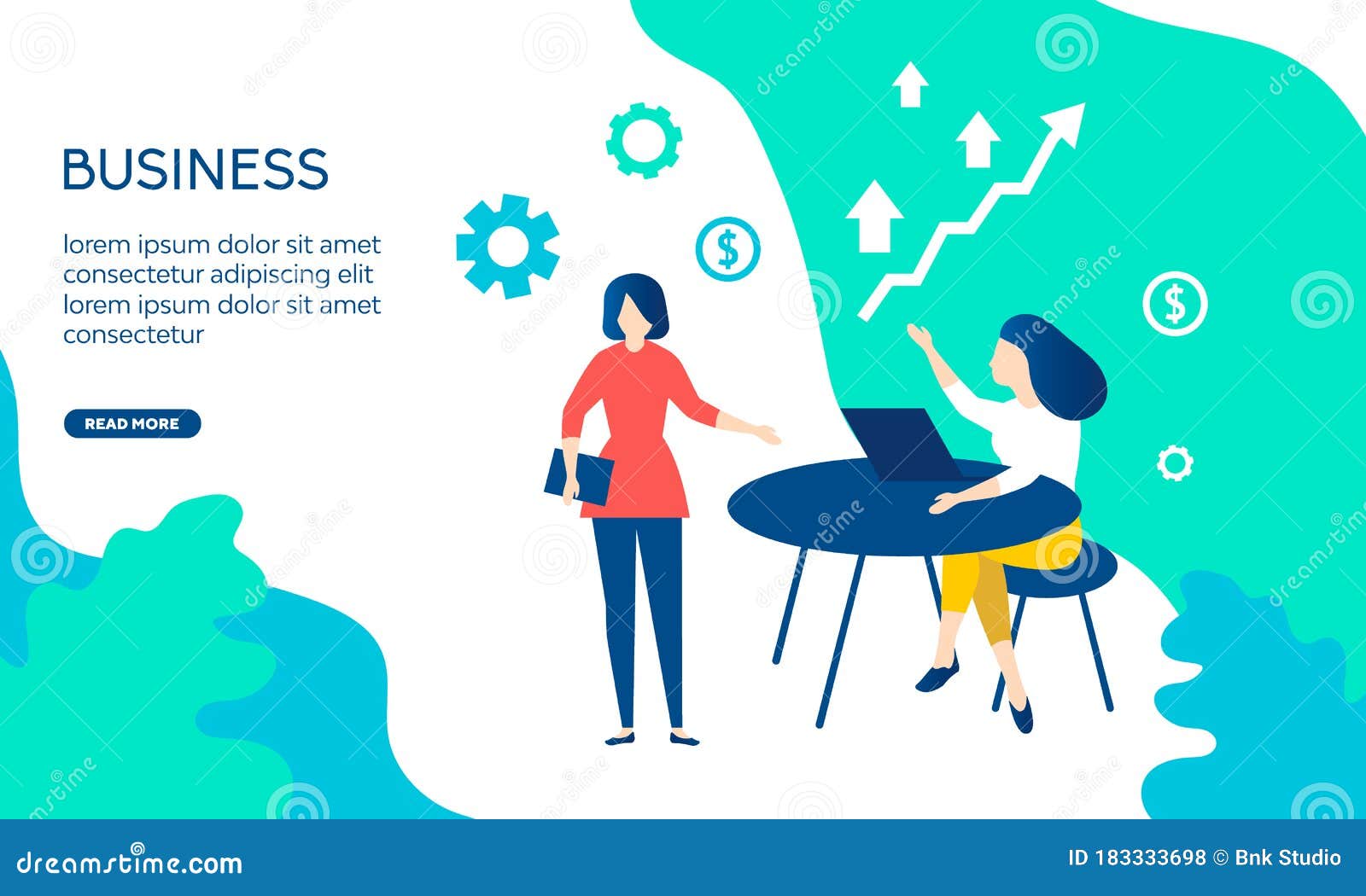 Young People Solve Problems, Teamwork Concept Stock Vector ...