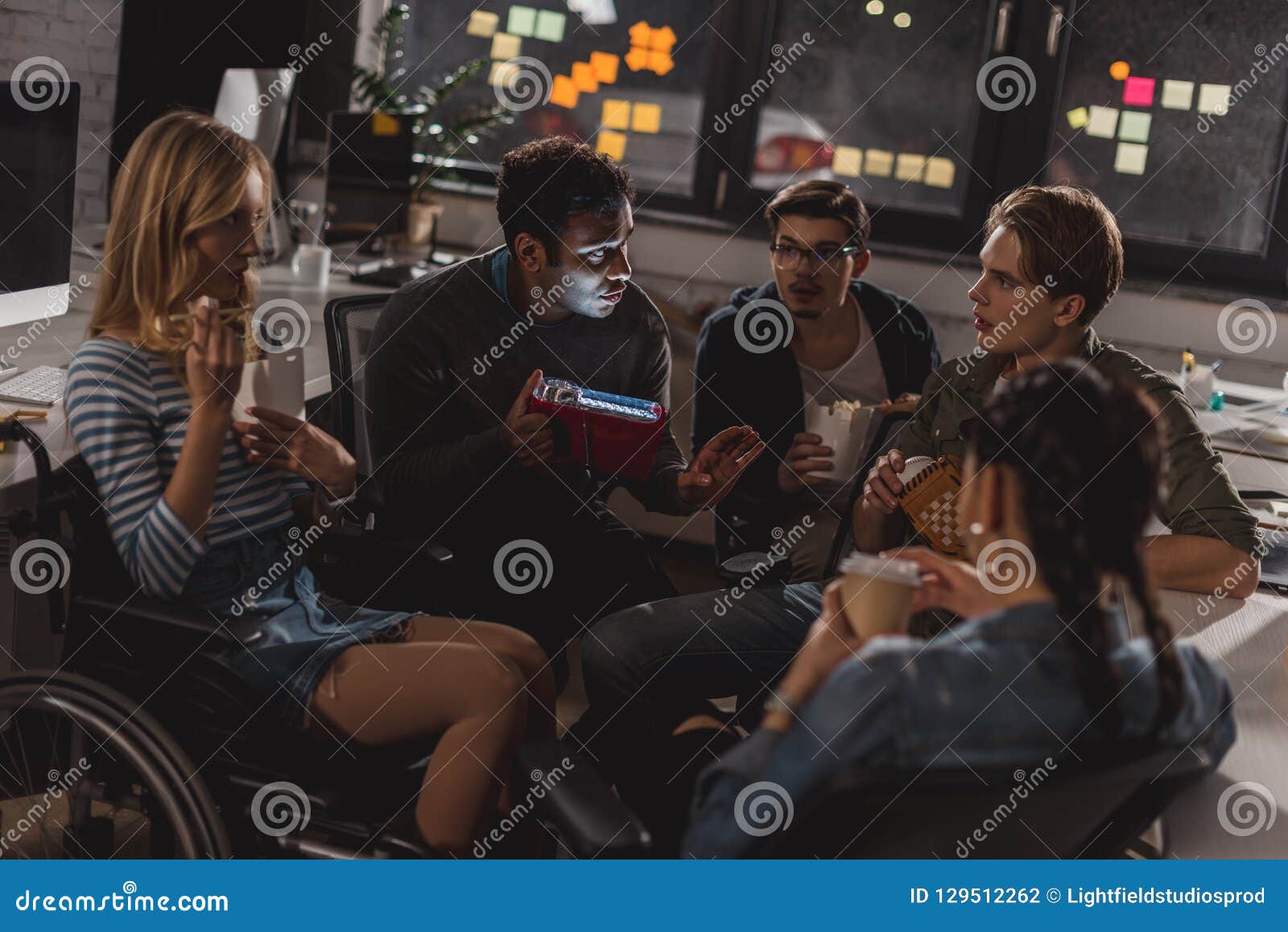 Young People Spending Time Together after Work Stock Photo - Image of ...