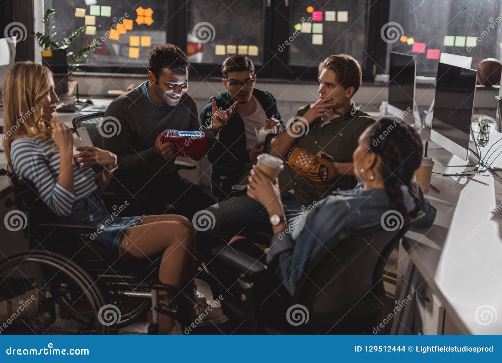 Young People Spending Time Together after Work Stock Photo - Image of ...