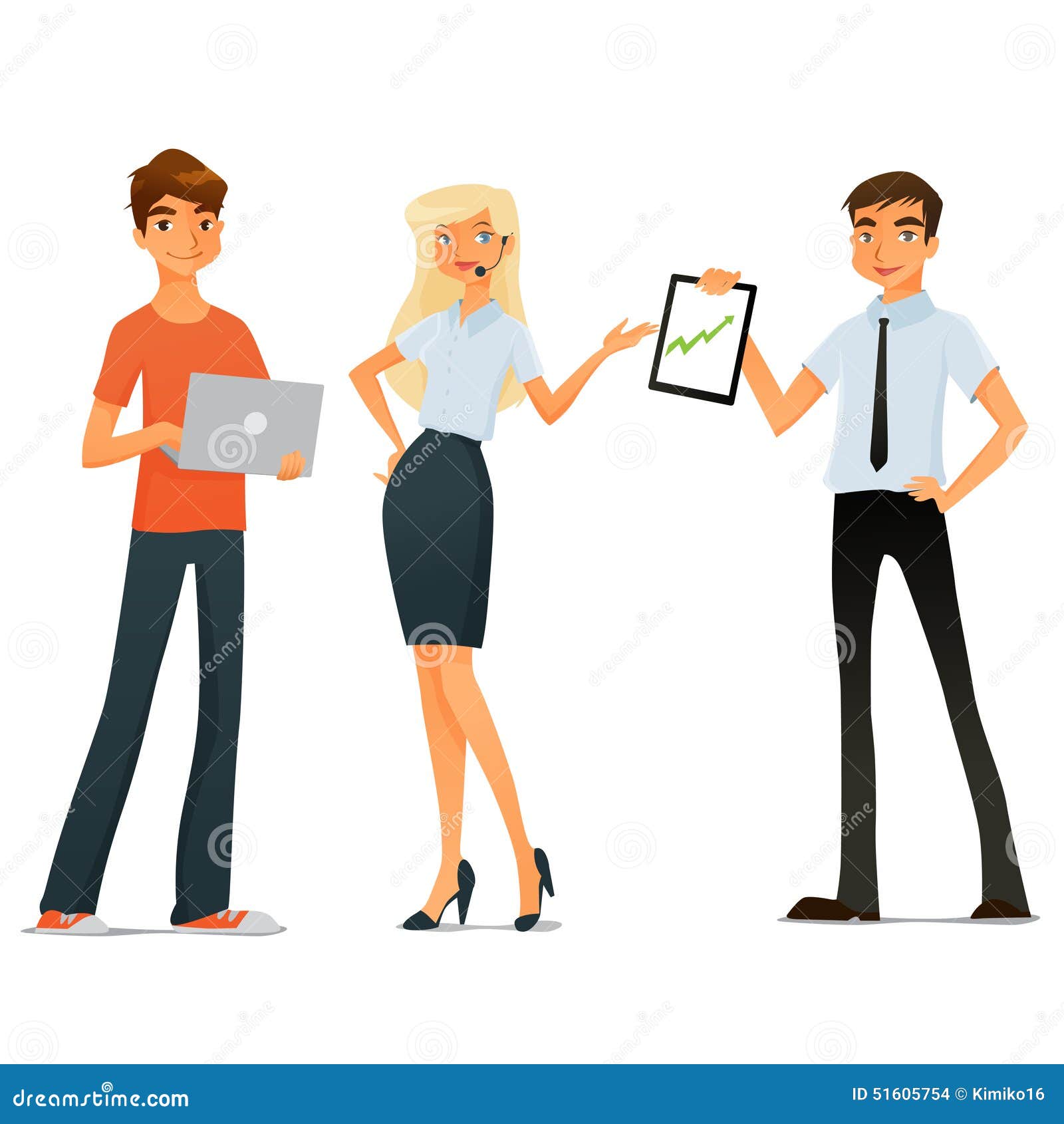 Young People Start Startup Business Stock Vector - Illustration of ...