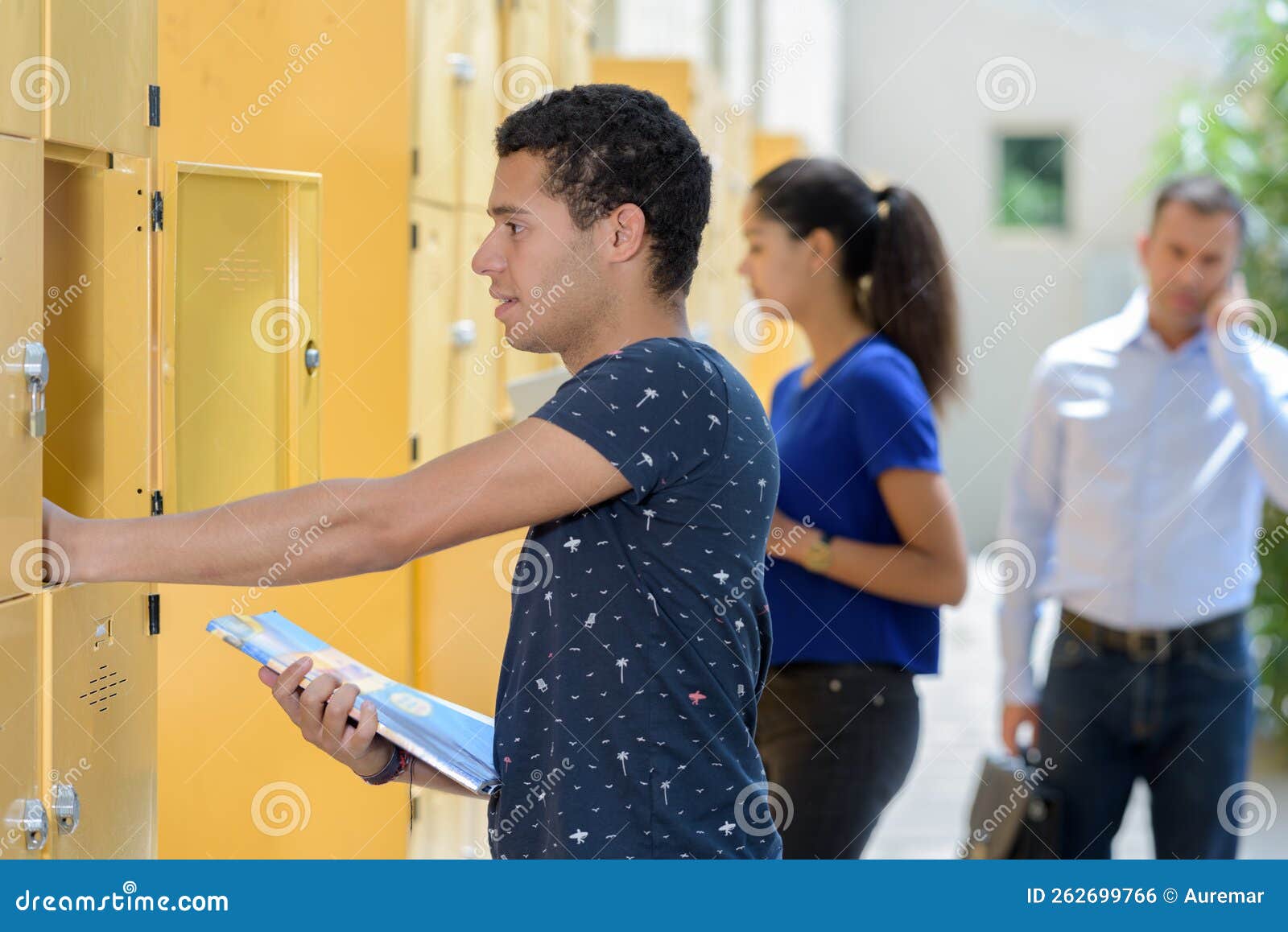 Young People Students Lockers Concept Stock Photo - Image of student ...