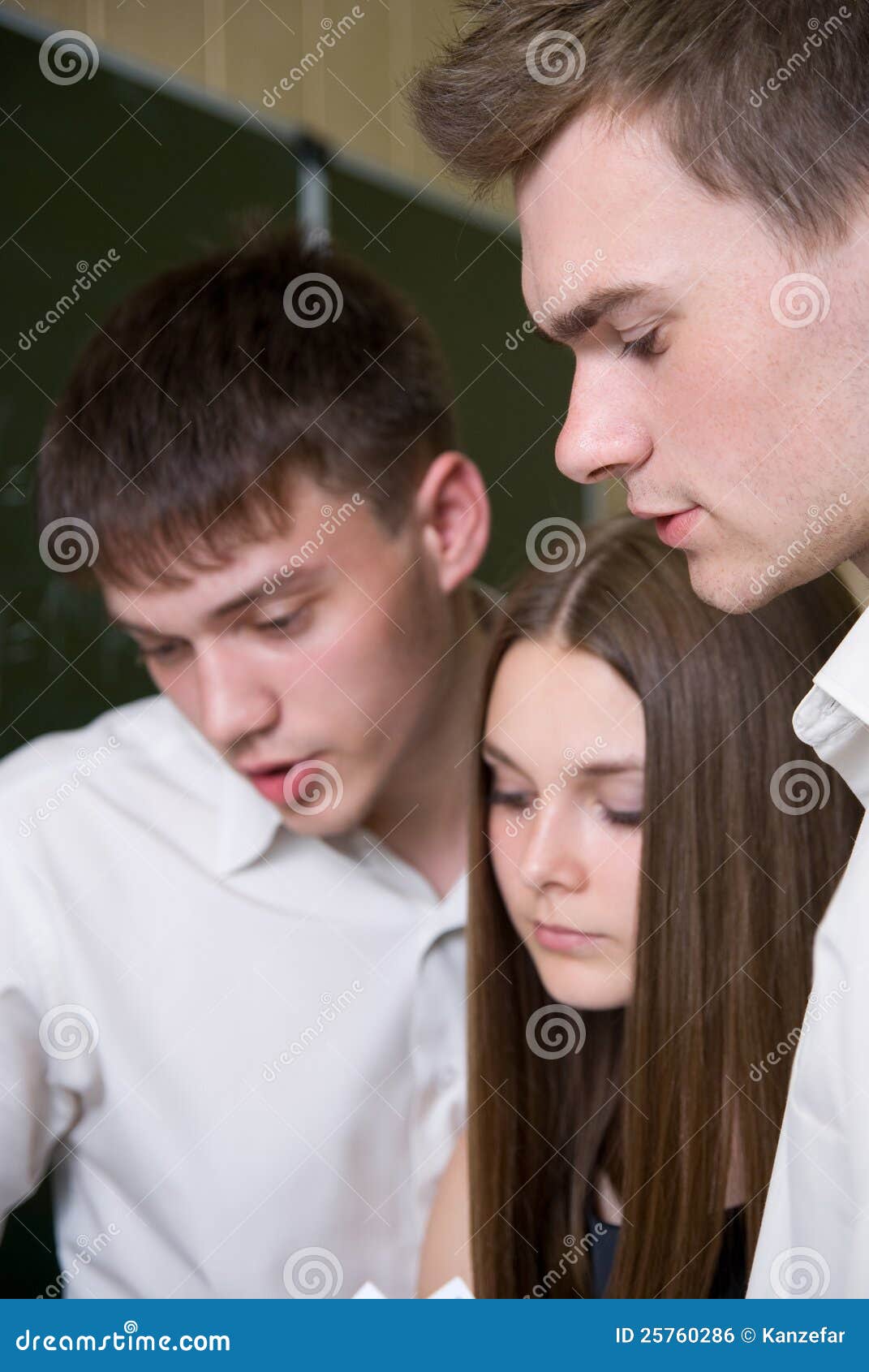 Young People Study Documents at a Board Stock Photo - Image of office ...