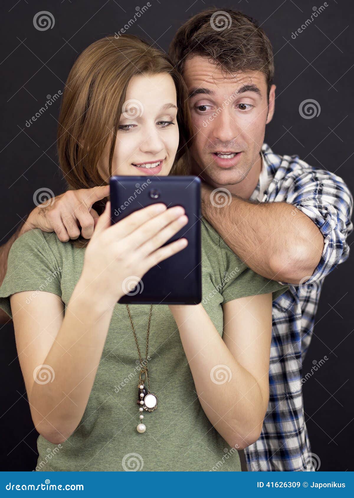 Young people with tablet stock image. Image of happy - 41626309