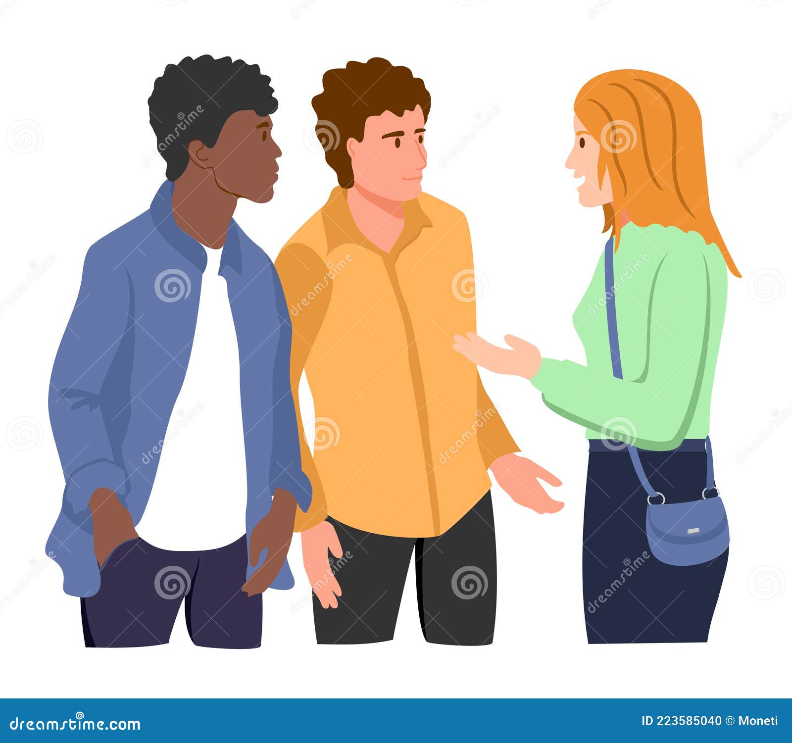 Young People Talking Together. People Communicating. Positive ...