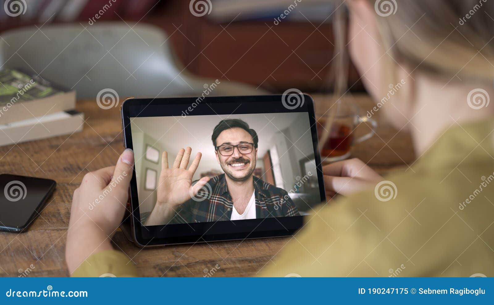 Young People Talking on Video Call Stock Image - Image of people, phone ...