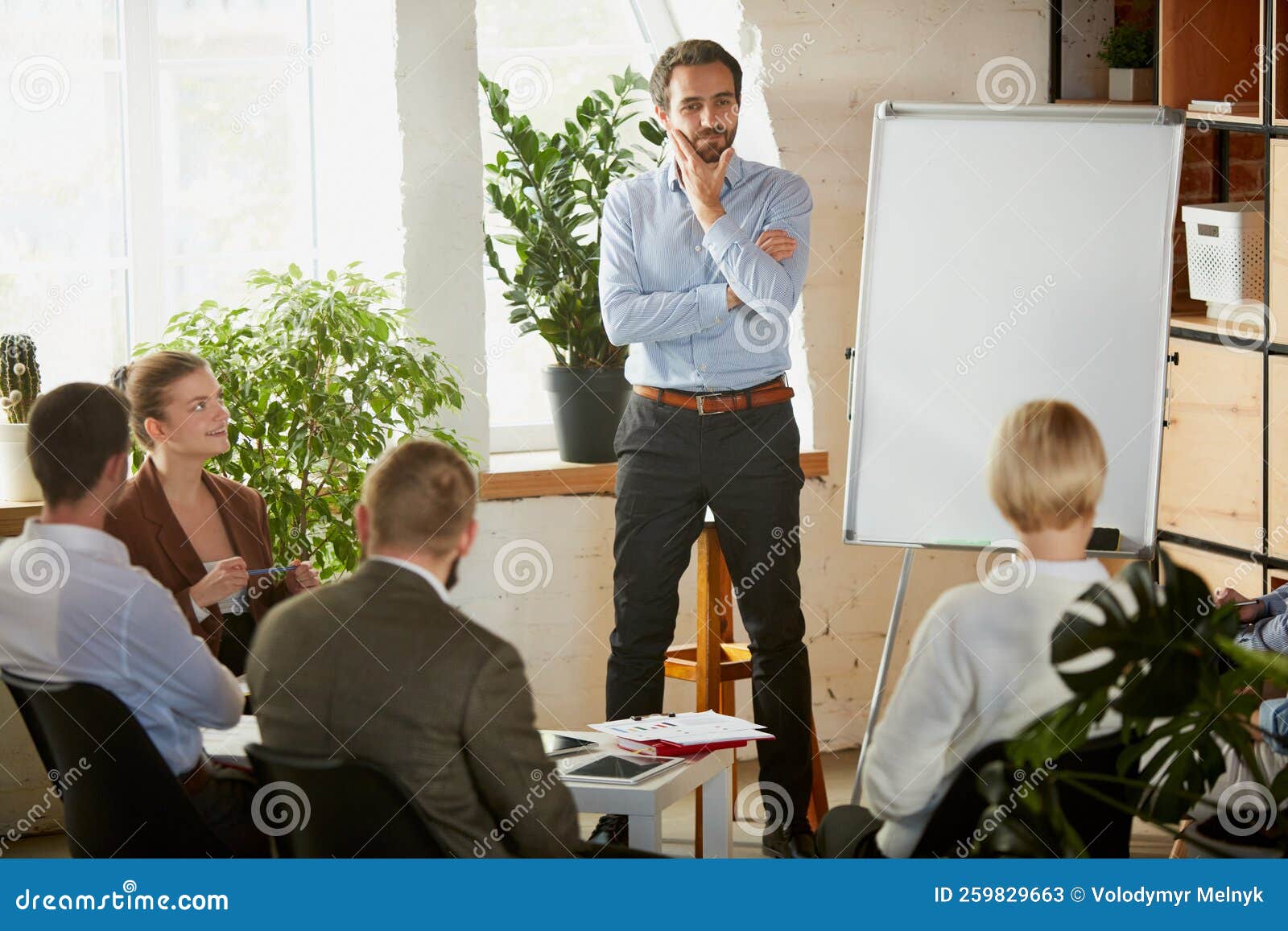 Young People Talking, Working, Discussing Problems and Ideas with ...