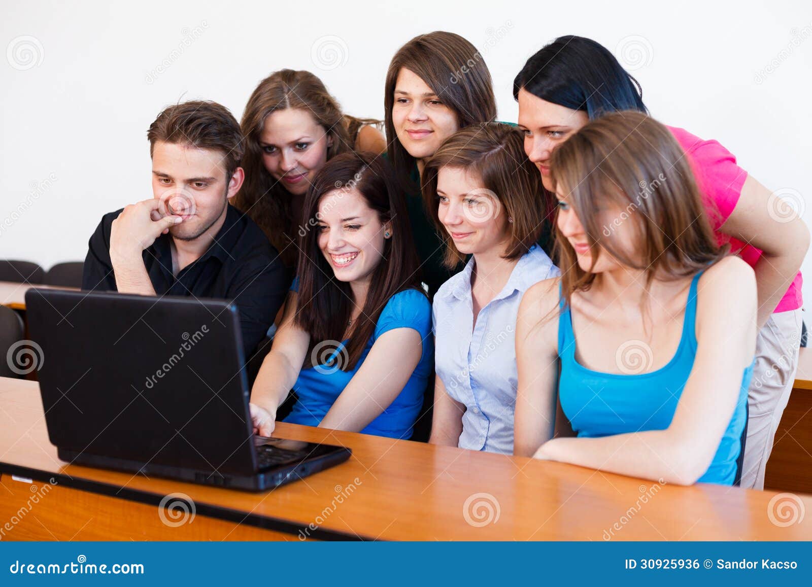 Young People and Technology Stock Photo - Image of education, room ...