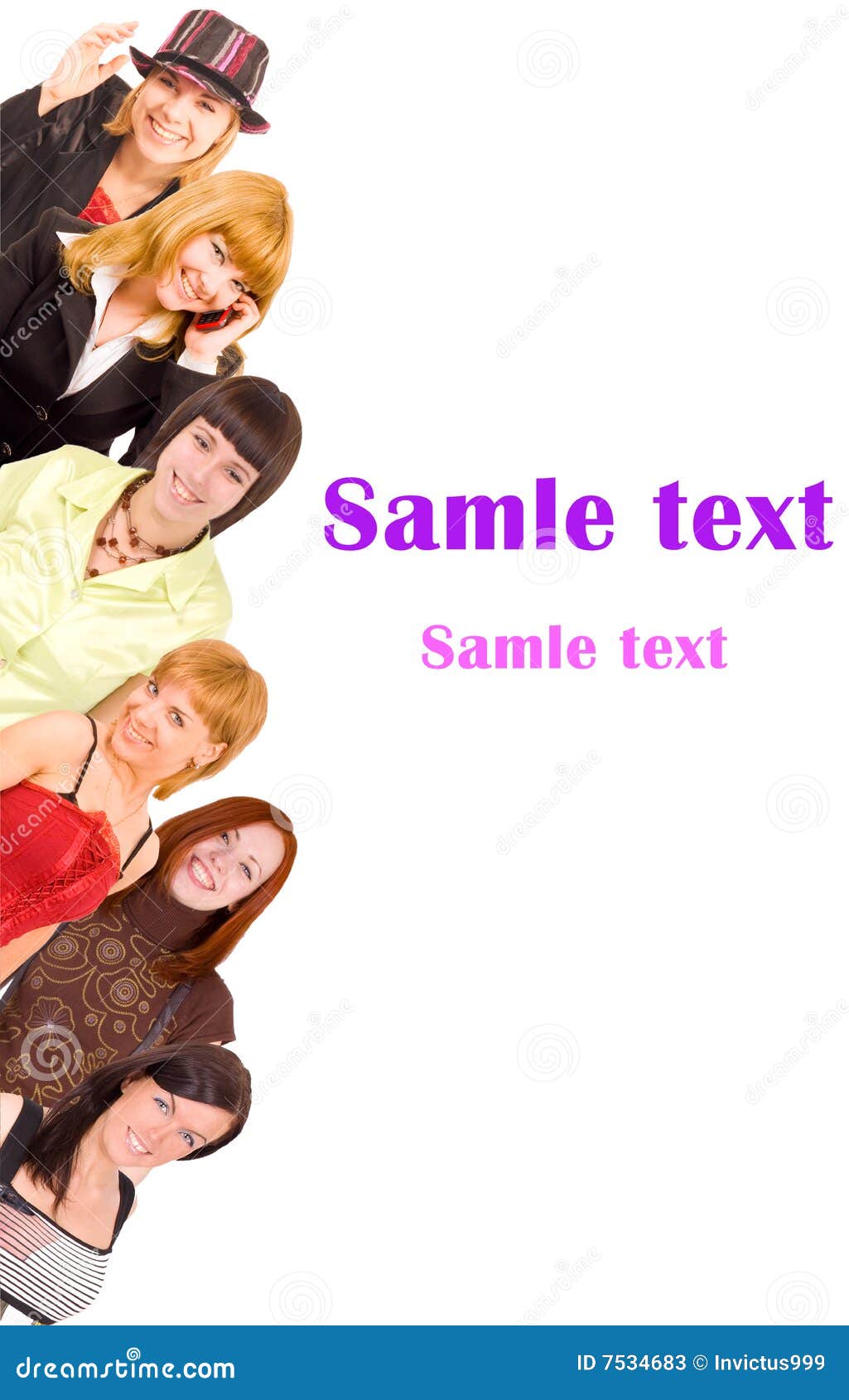 Young People with Text Template Stock Image - Image of college ...
