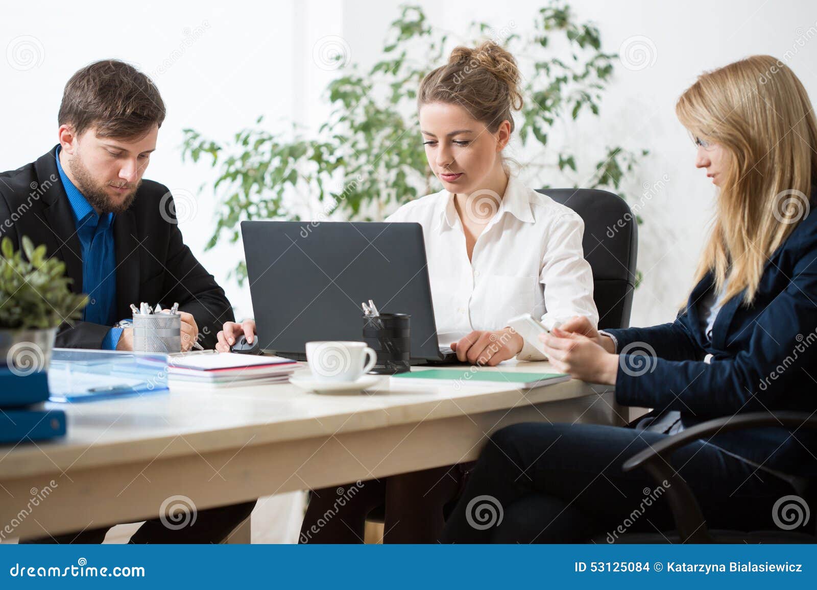 Young People during Their Work Stock Photo - Image of businesswoman ...