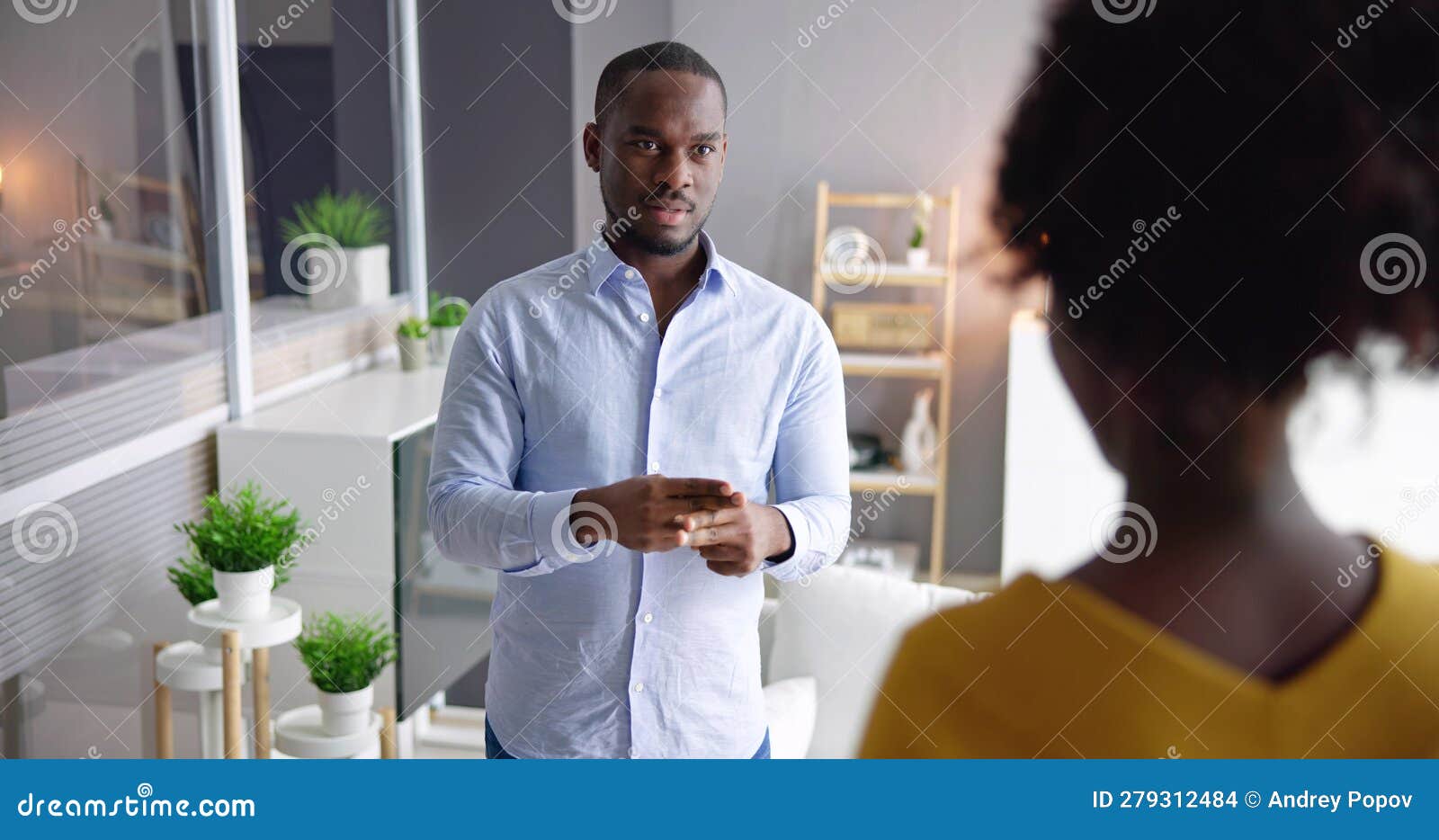 Young People Using Sign Language Stock Photo - Image of couch, cheer ...