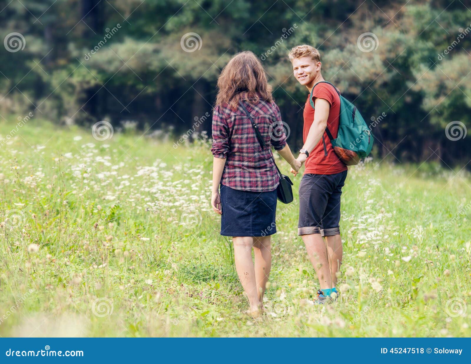 Young people walk outdoor stock photo. Image of season - 45247518