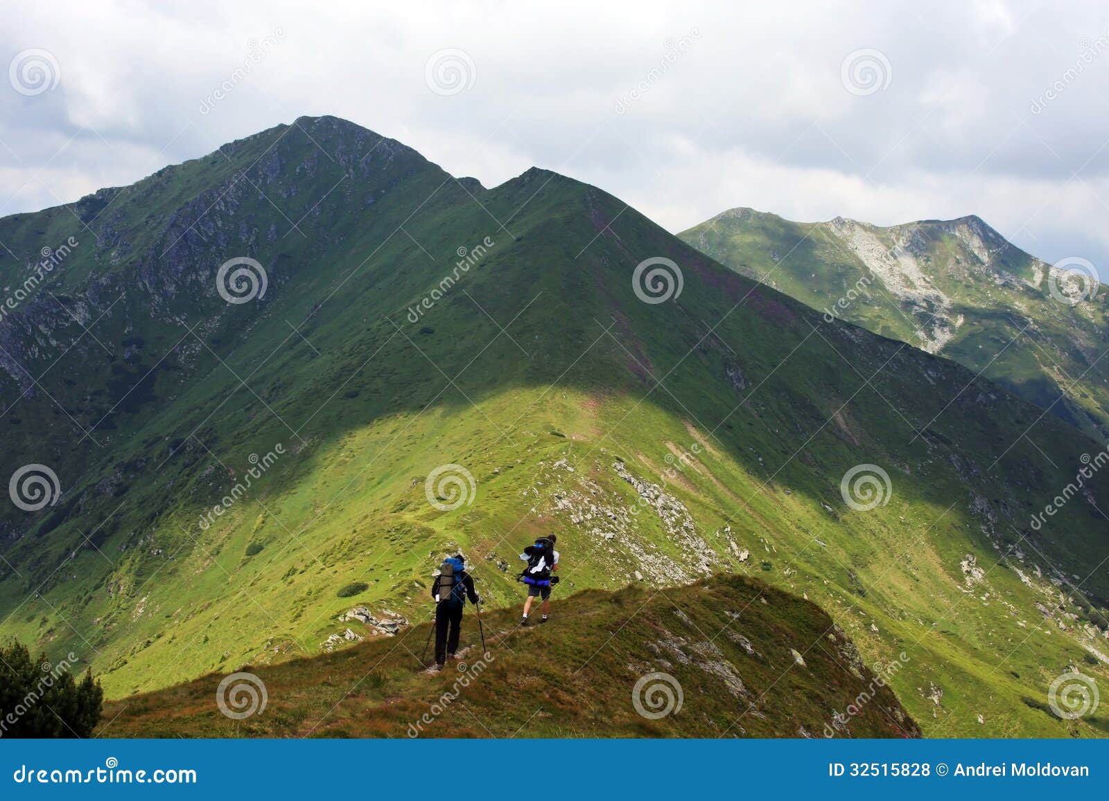 Young People Walking on a Mountain Stock Photo - Image of relaxing ...