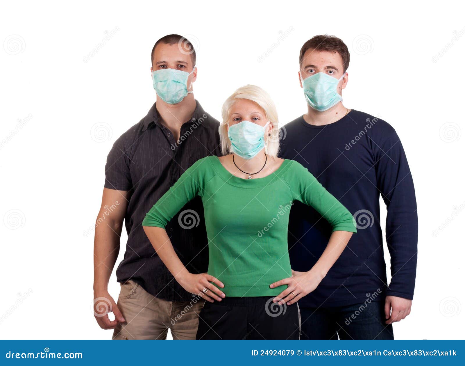 Young People Wearing Flu Masks Stock Image - Image of care, illness ...