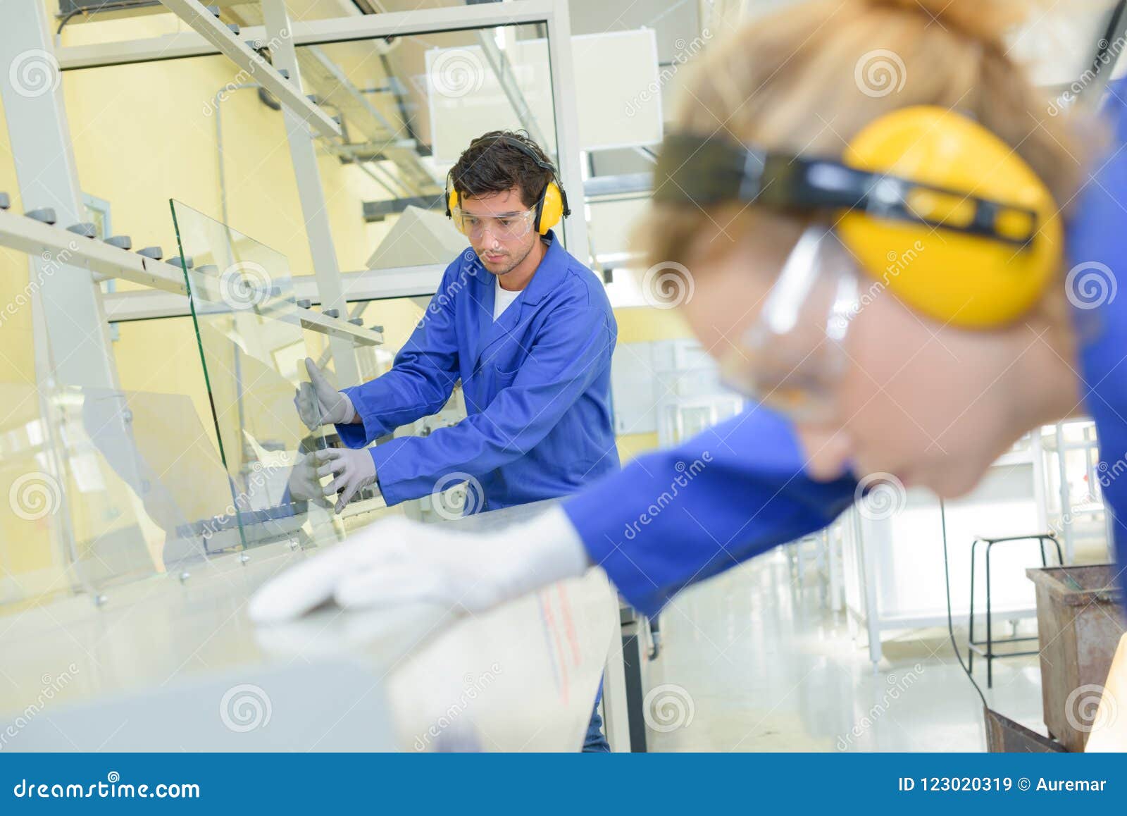 Young People at Work in Factory Stock Image - Image of girl, women ...